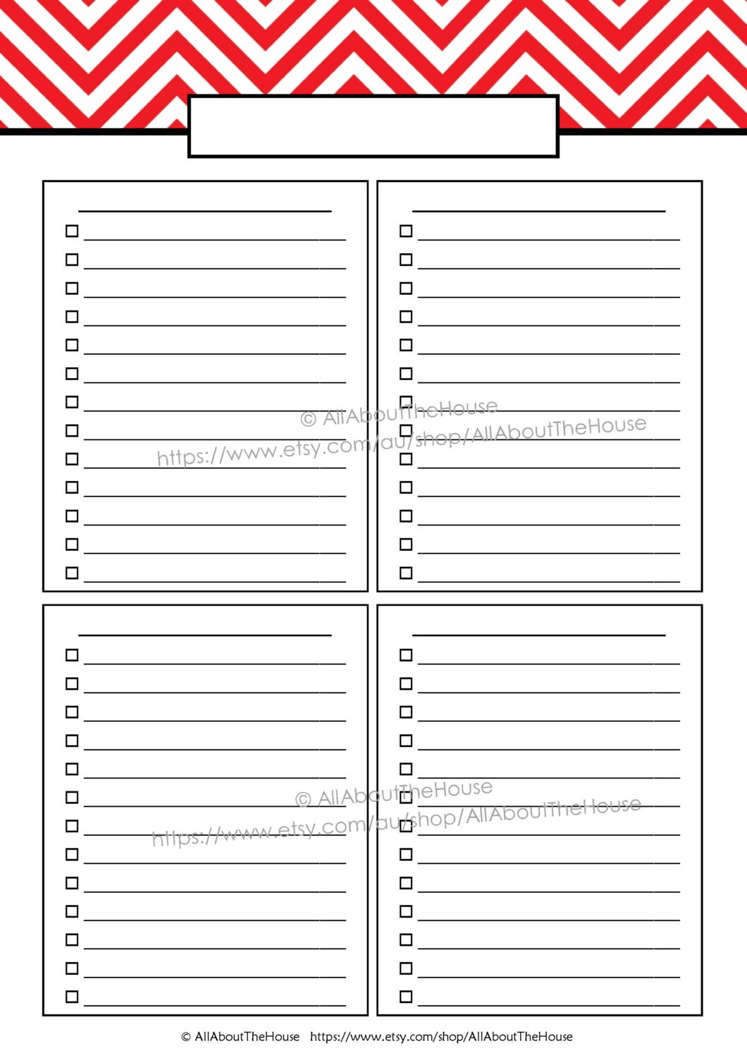EDITABLE Printable Anything List to Do List Shopping List - Etsy