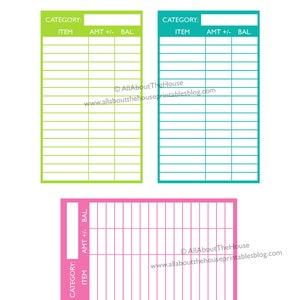 Cash Envelope Budgeting Printable Color Coded Expense Category Finance ...