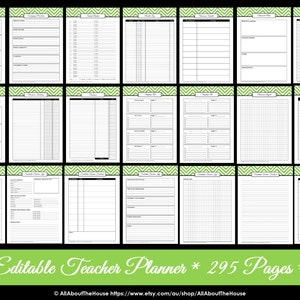 PURPLE EDITABLE Teacher Planner Printable School Homeschool Lesson ...