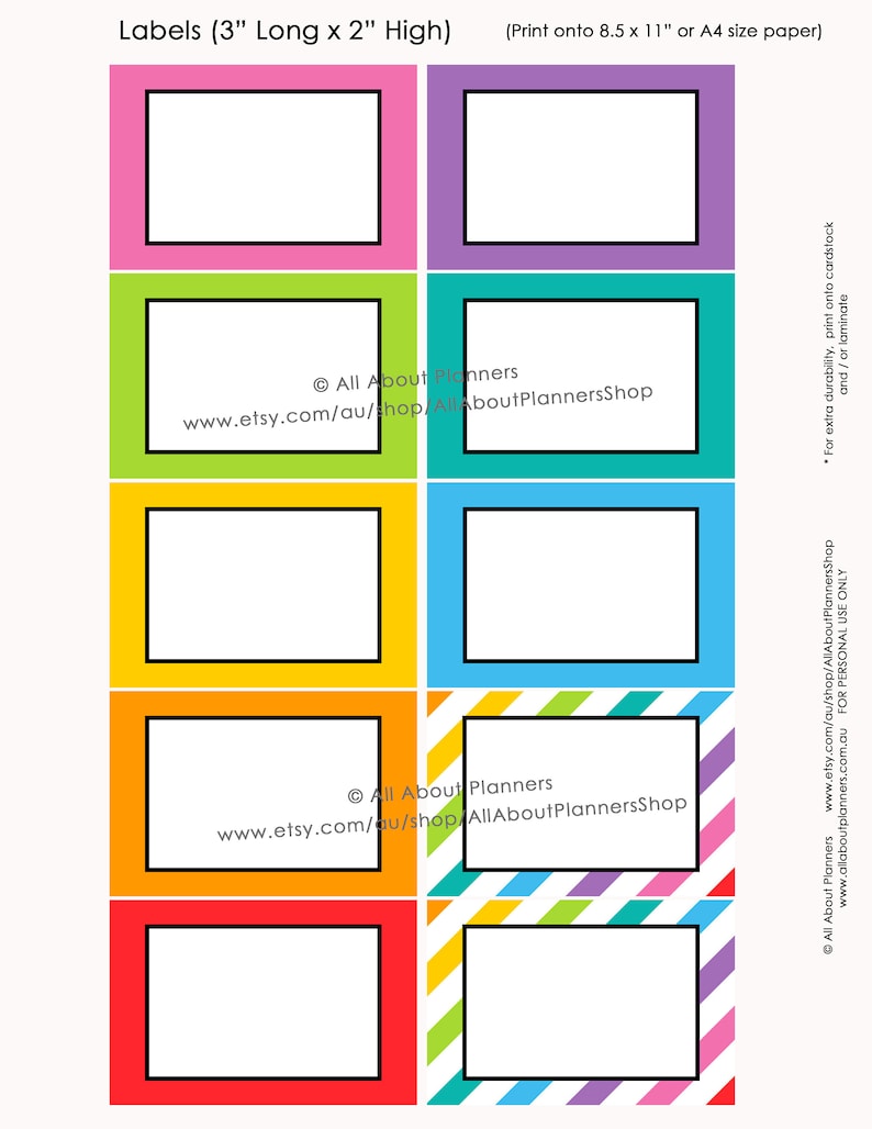 Editable Label Printables