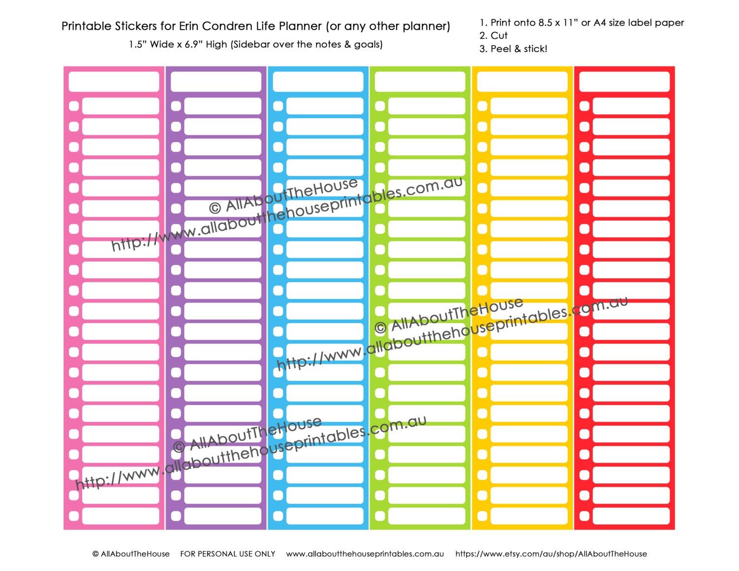 Anything Checklist Planner Stickers to do cleaning shopping | Etsy