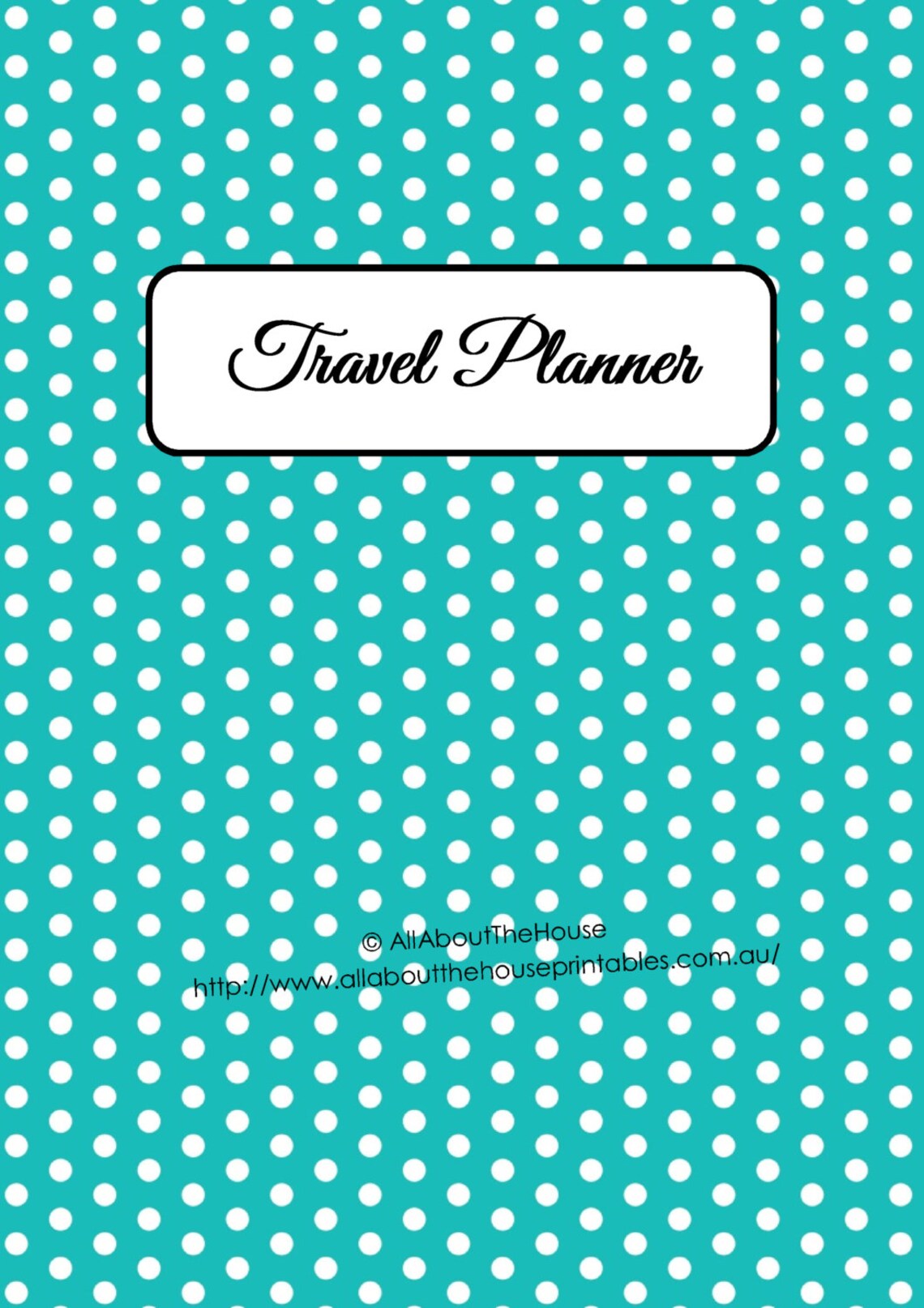 BLUE Polka Dot EDITABLE Travel Planner Kit Printable Pdf - Etsy
