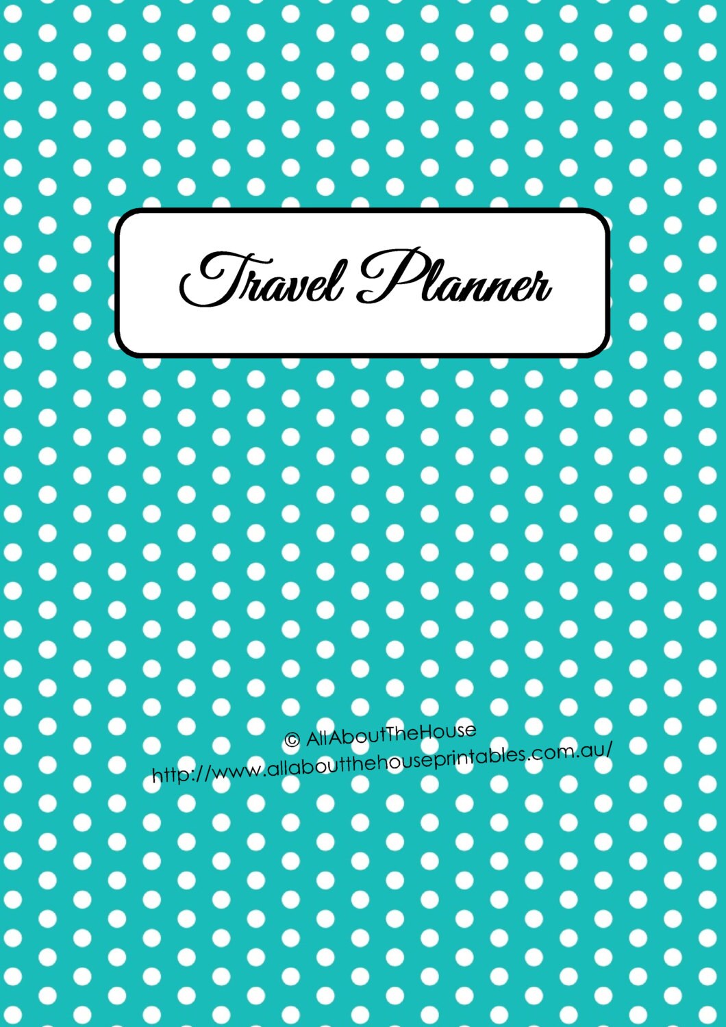 BLUE Polka Dot EDITABLE Travel Planner Kit Printable - Pdf - Printable ...