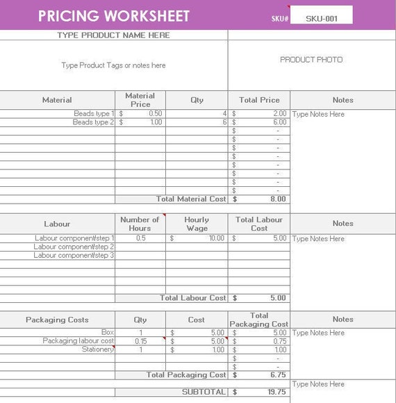 Pricing Calculator Shop Management Tool Etsy Sellers Handmade - Etsy