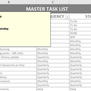 Master Task List Template