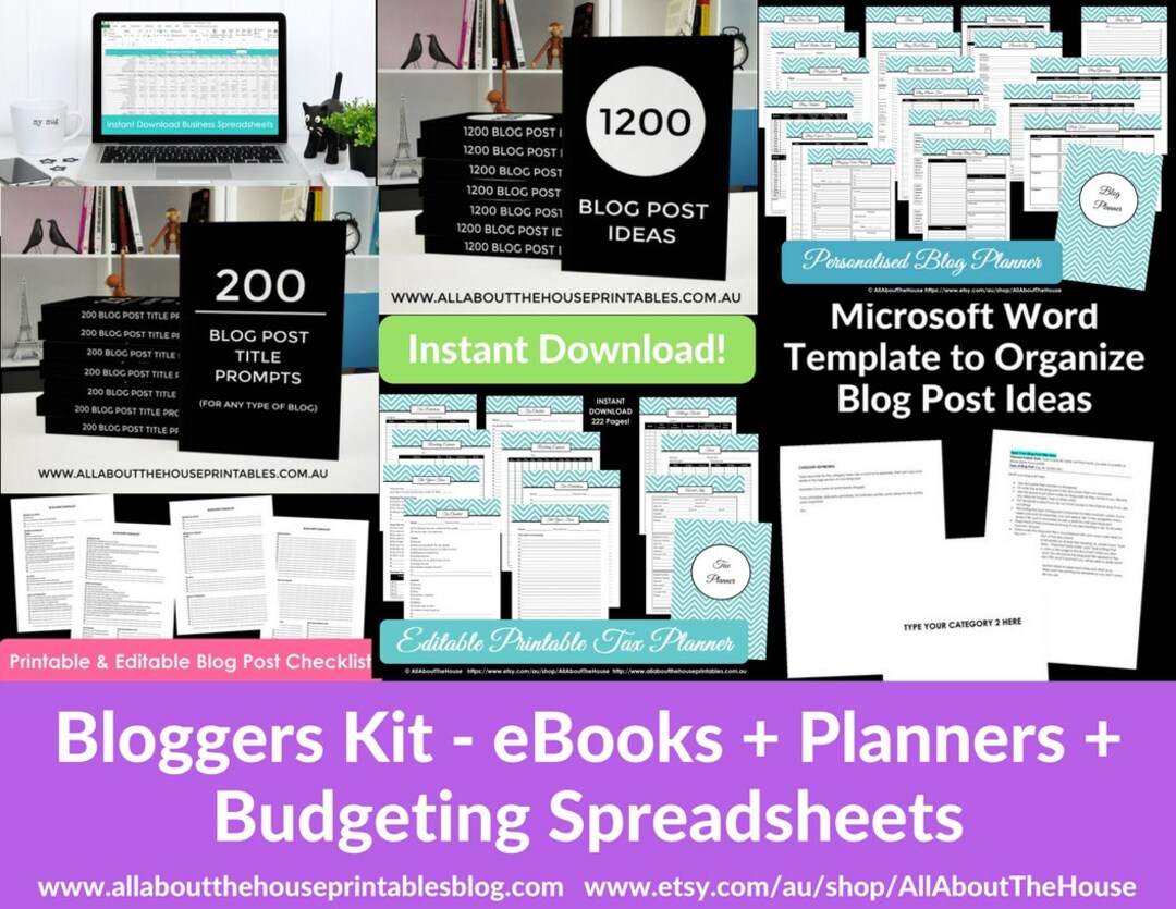 Blog Post Planner Organizer Tool Template Resource Download - Etsy ...