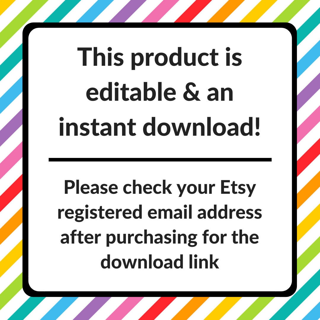 EDITABLE Printable Chevron Recipe Template Recipe Card | Etsy