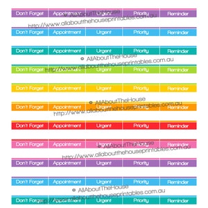 Printable Planner Stickers Reminder Priority Urgent Don't Forget ...