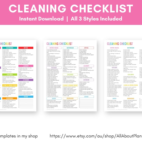 Weekend Planner Printable Editable Checklist Cleaning Shopping School ...