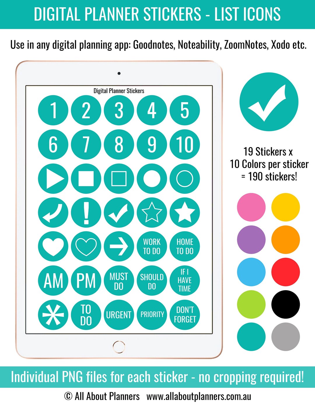 Icon List Digital Planner Stickers Calendar Budgeting Life Cleaning ...