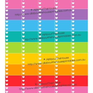 Ombre Heart List Half Box Made for Erin Condren Planner Stickers ...