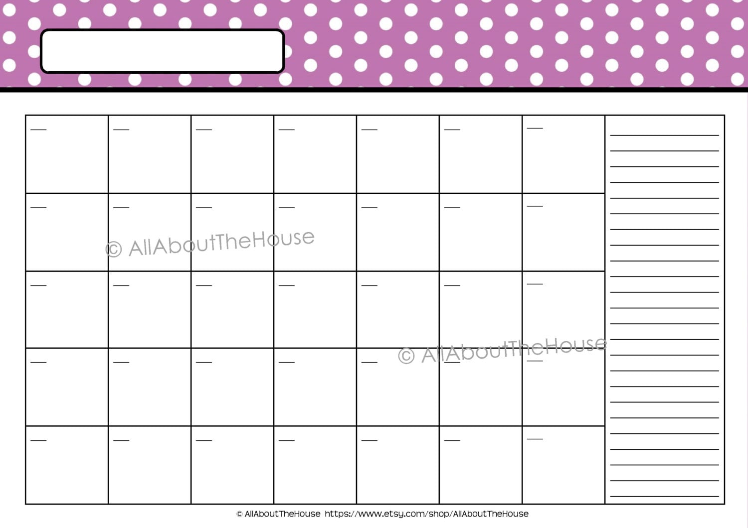 EDITABLE 12 Polka Dot Calendars - You Choose - 2015, 2016 and Beyond ...