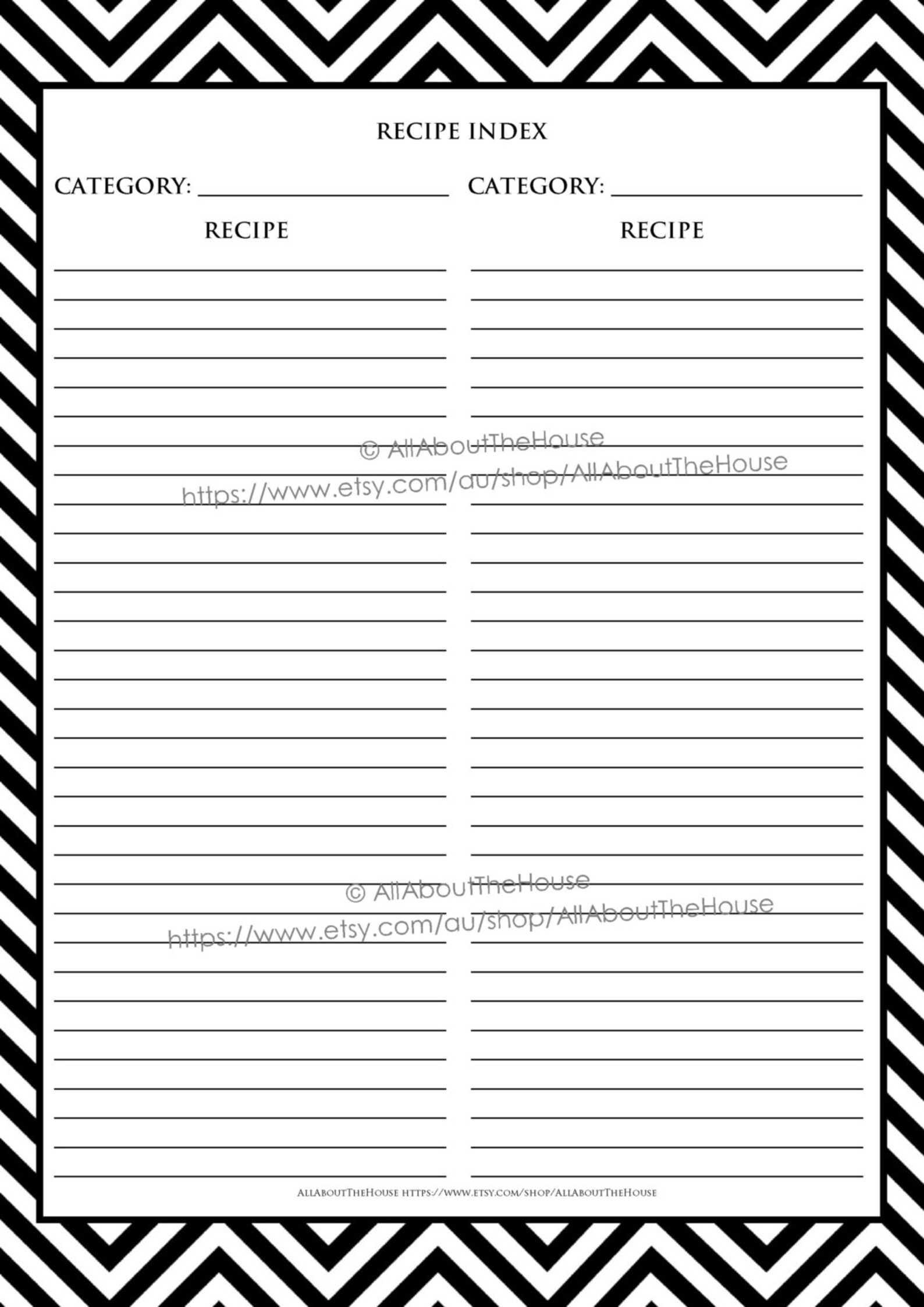 EDITABLE Recipe Binder Printables Recipe Sheet Recipe Card Recipes to ...