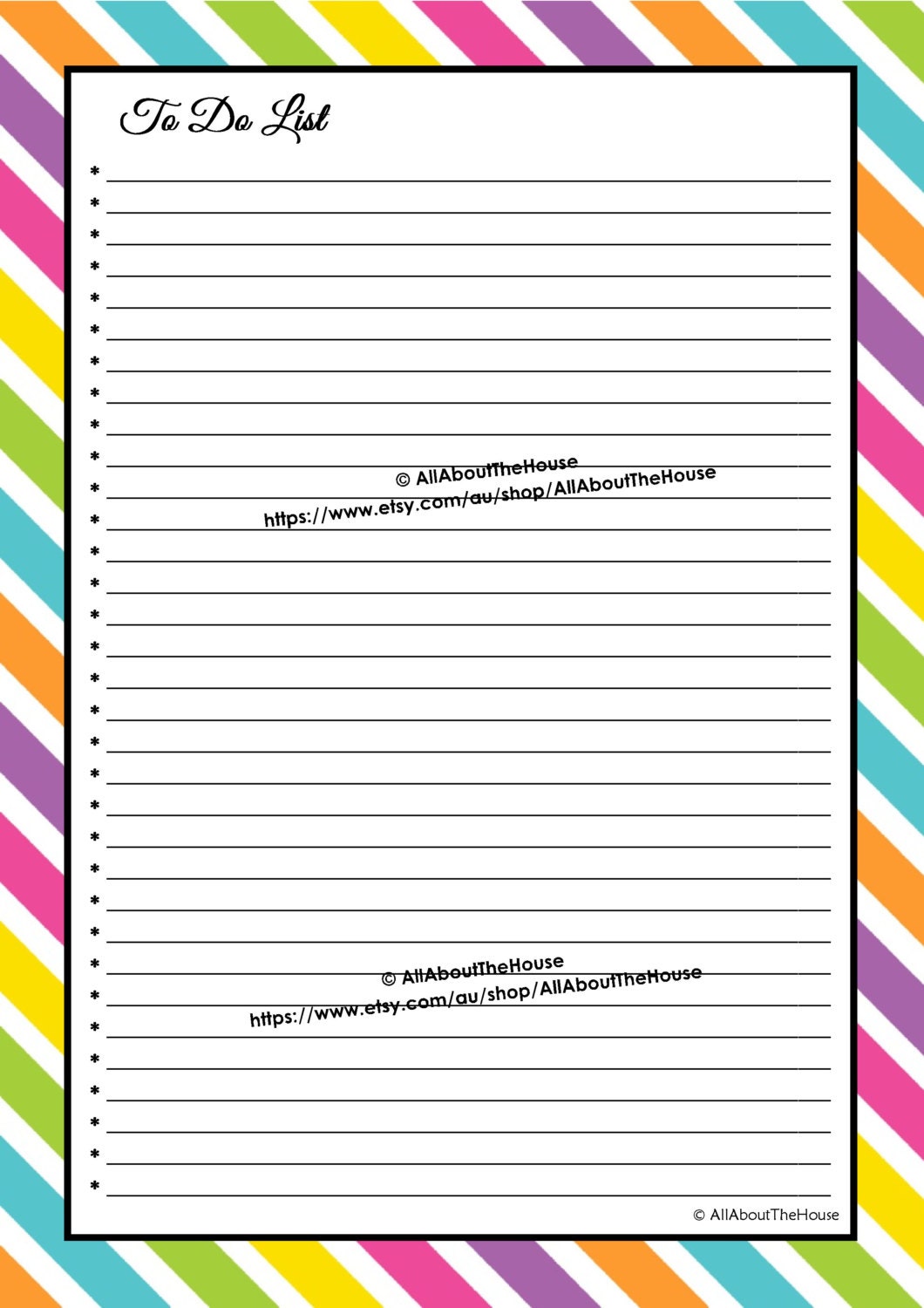 EDITABLE Printable to Do List Chevron Planner Printable - Etsy