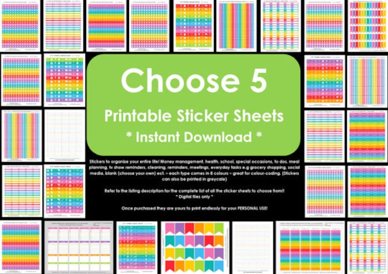 Bow Checklist Planner Stickers Printable List to Do Functional - Etsy
