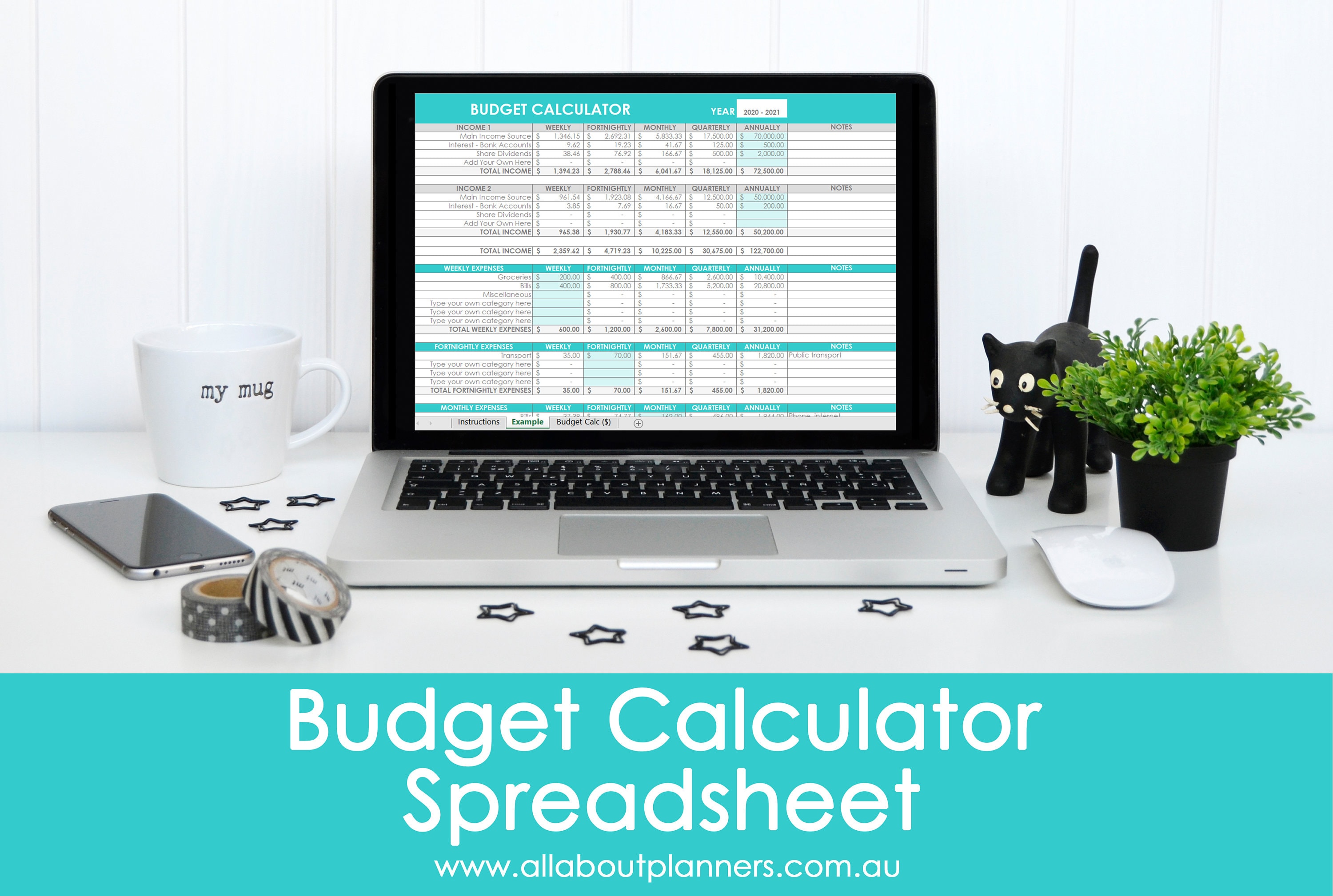 Excel Budget Spreadsheet Google Sheet Budget Template Monthly Budget ...
