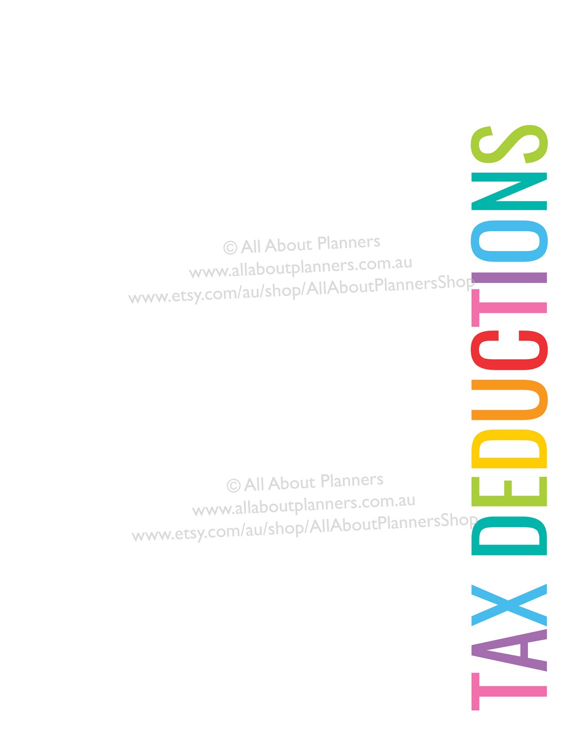 Tax Planner Printable Editable Bill Due Expenses Monthly | Etsy