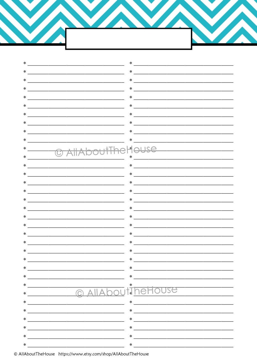 EDITABLE - Printable to Do List Printable Shopping List - Anything List ...