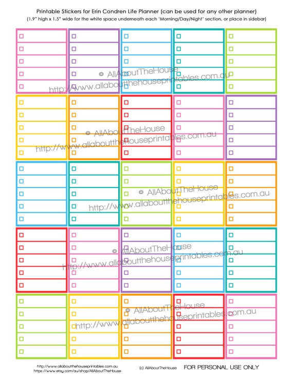 Checklist List Dot Planner Stickers Printable Checklist To Do made for ...