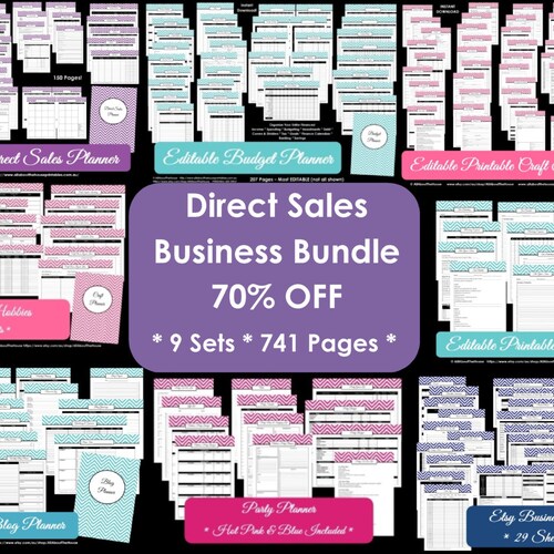 Direct Sales Planner Editable Business Planner Binder - Etsy Australia