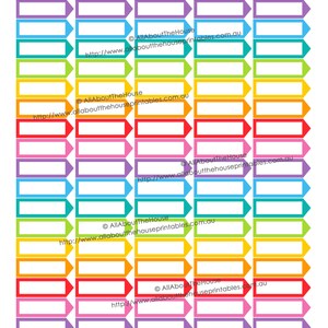 Flag Planner Stickers Printable Diy Rainbow Banner Sidebar List Made ...