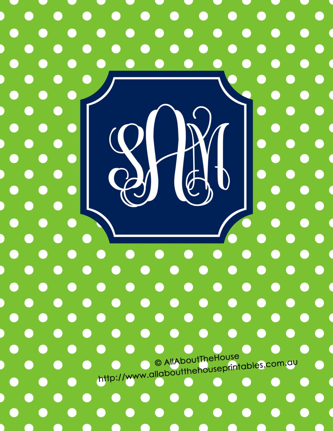 Editable Printable Monogram Binder Cover and spine chevron | Etsy