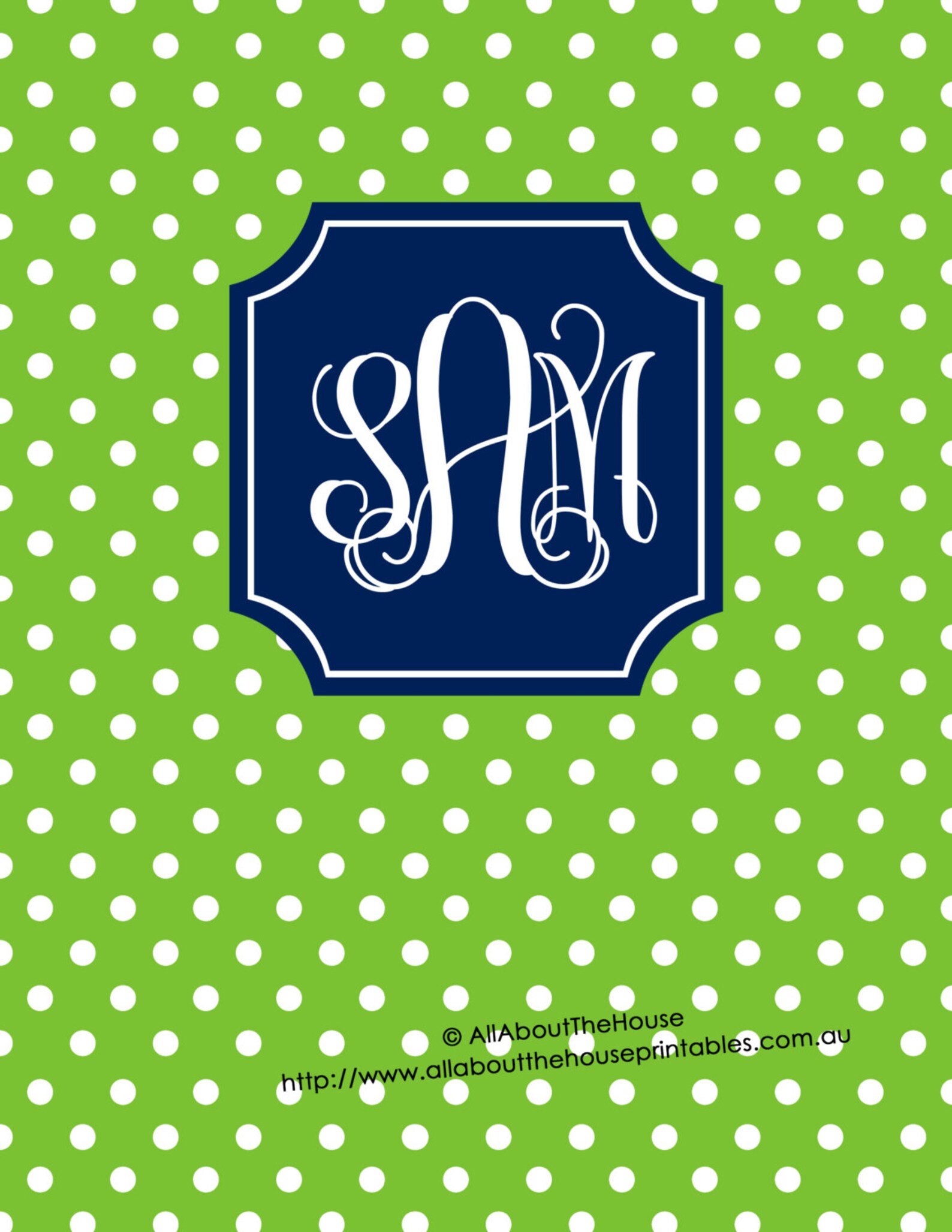 Editable Printable Monogram Binder Cover and spine chevron | Etsy