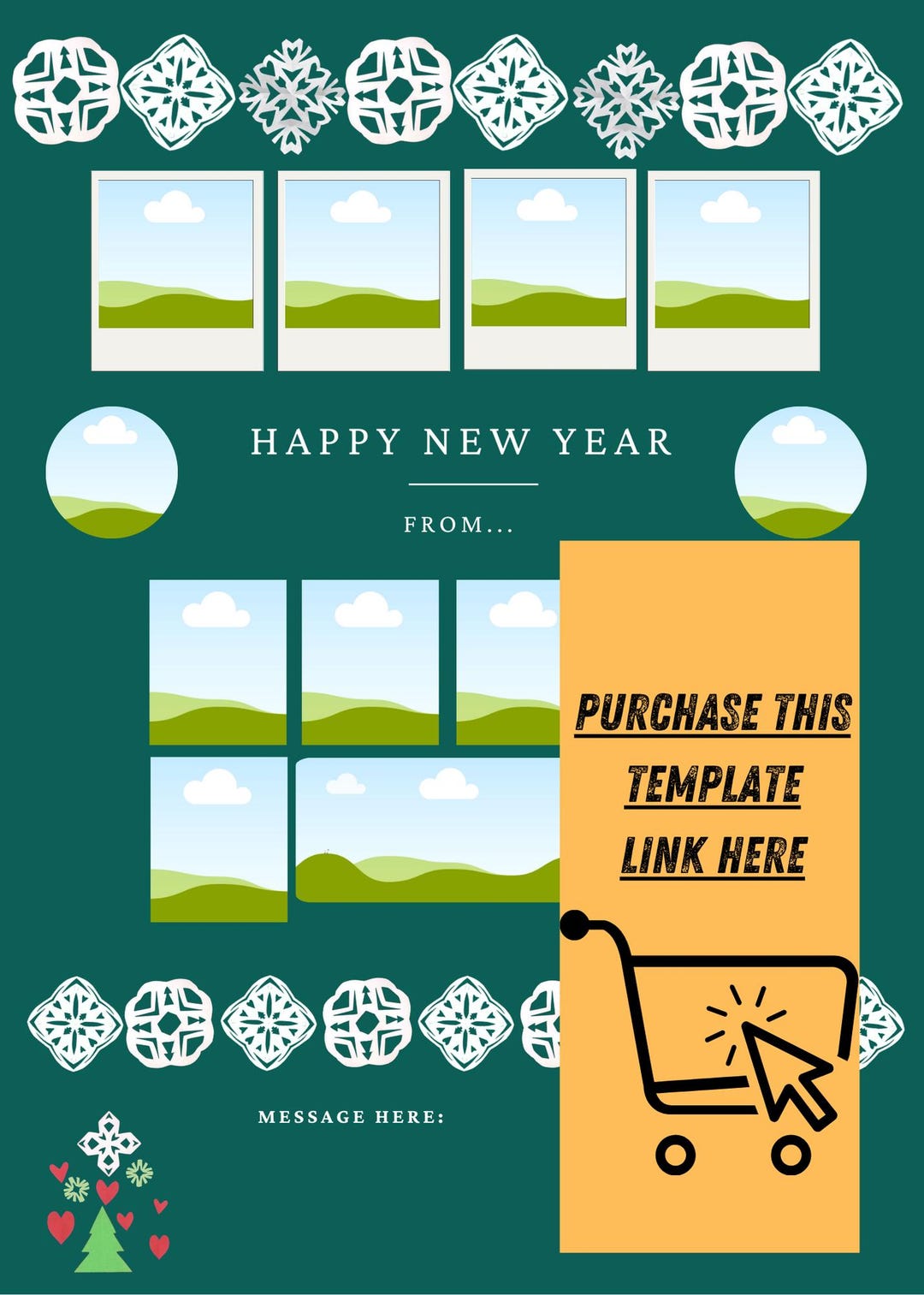 Canva Template for Holiday Winter Cards | Five Editable Designs - Etsy