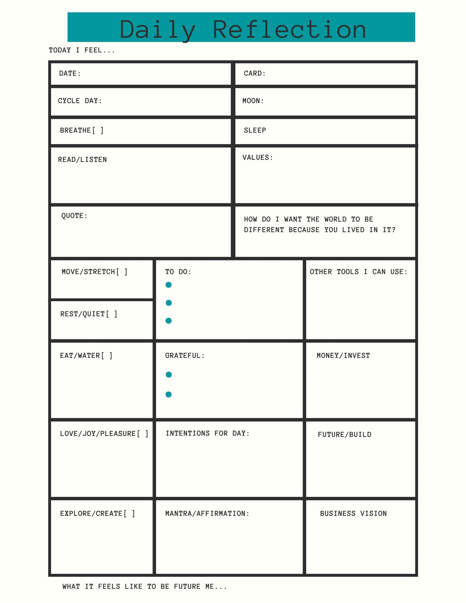 Daily Reflection Journal Pages Pages Canva Template - Etsy