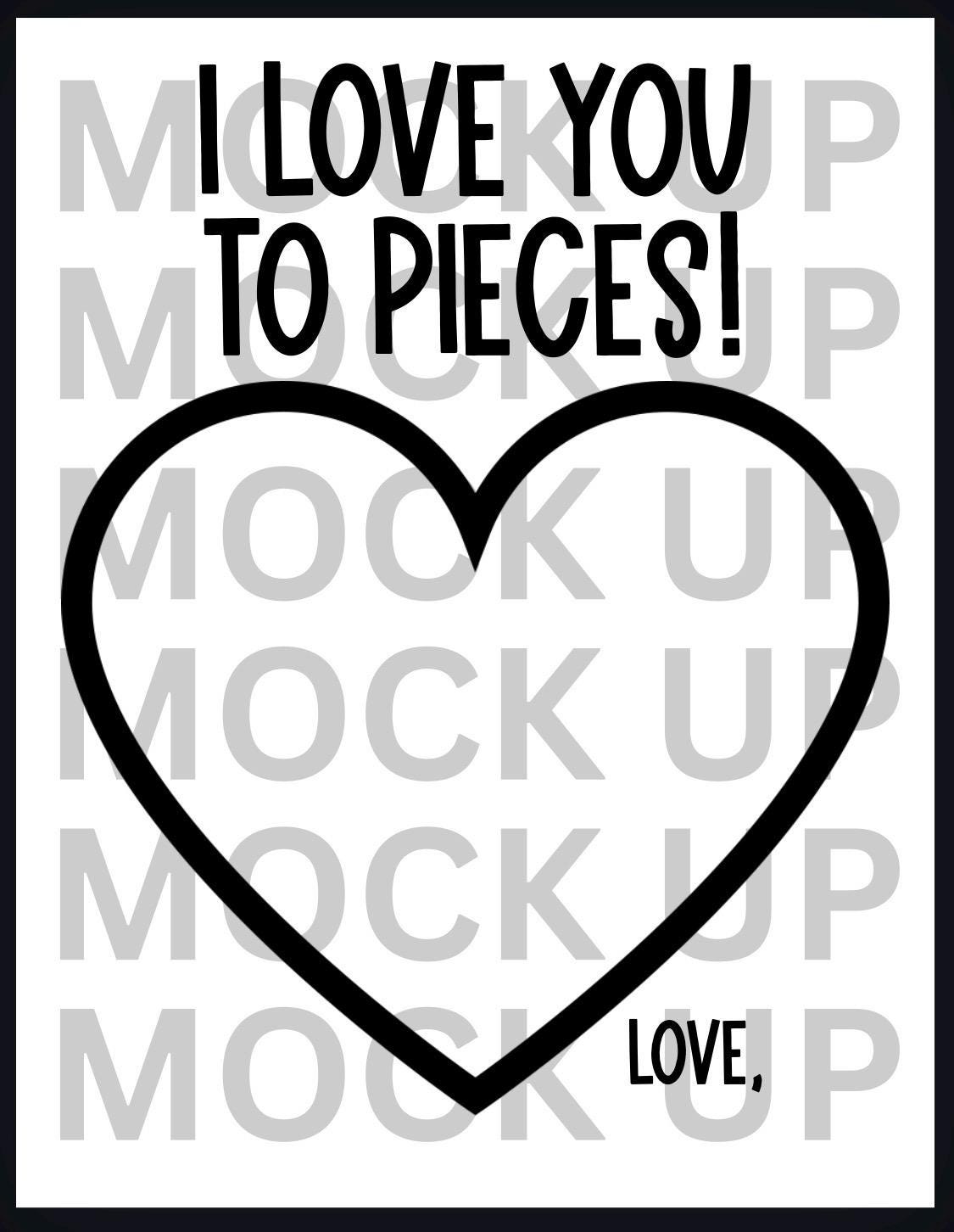 I Love You to Pieces Craft | Valentine’s Day Preschool Activity ...