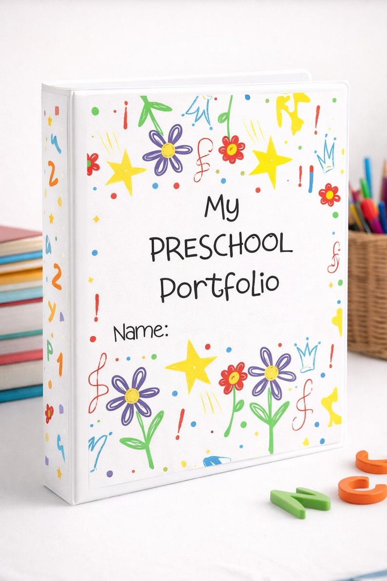 My Preschool Portfolio Binder Covers | Teacher, Student (PDF Download ...