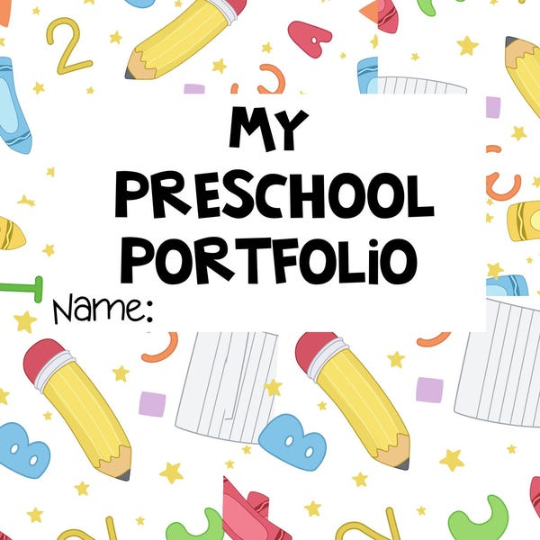 Preschool Binder Cover - Etsy