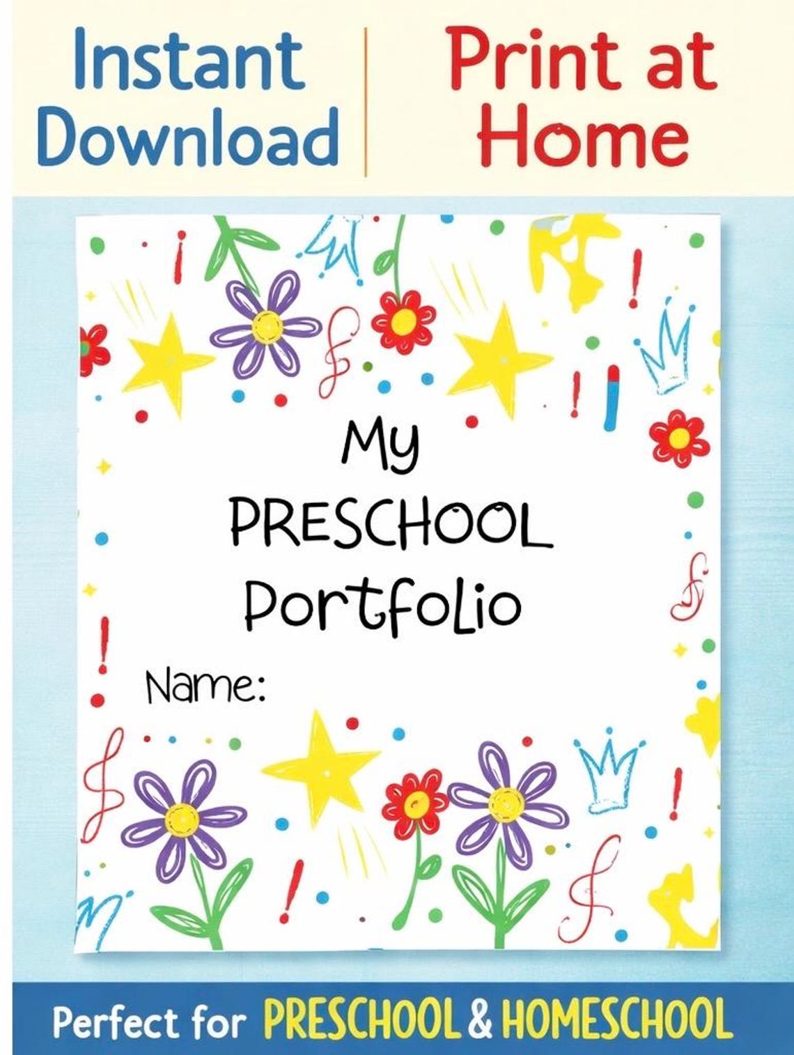 My Preschool Portfolio Binder Covers | Teacher, Student (PDF Download ...