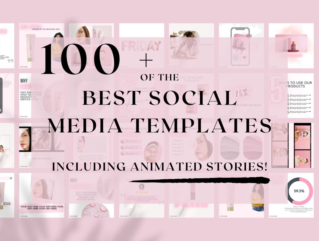 100+ of the BEST Social Media Post Templates and Animated Story ...