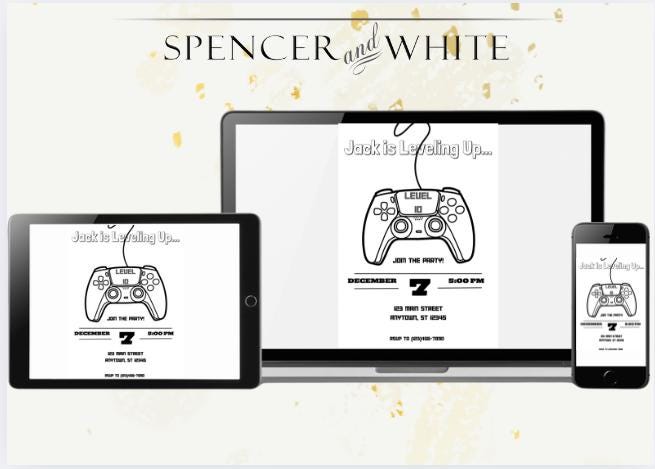 Gaming Level up Birthday Party Invitation, Editable Template Download ...
