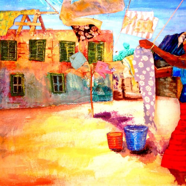 African Mixed Media Art - Etsy