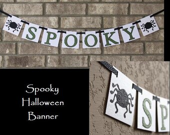 ITSY BITSY spider Banner With Beautiful Embossed Lettering | Etsy