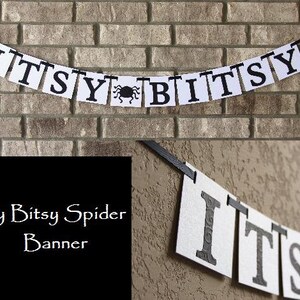 ITSY BITSY spider Banner With Beautiful Embossed Lettering - Etsy