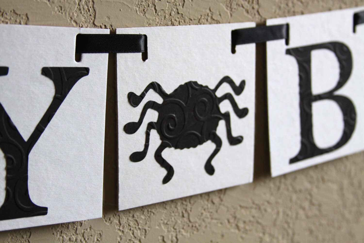 ITSY BITSY spider Banner With Beautiful Embossed Lettering - Etsy