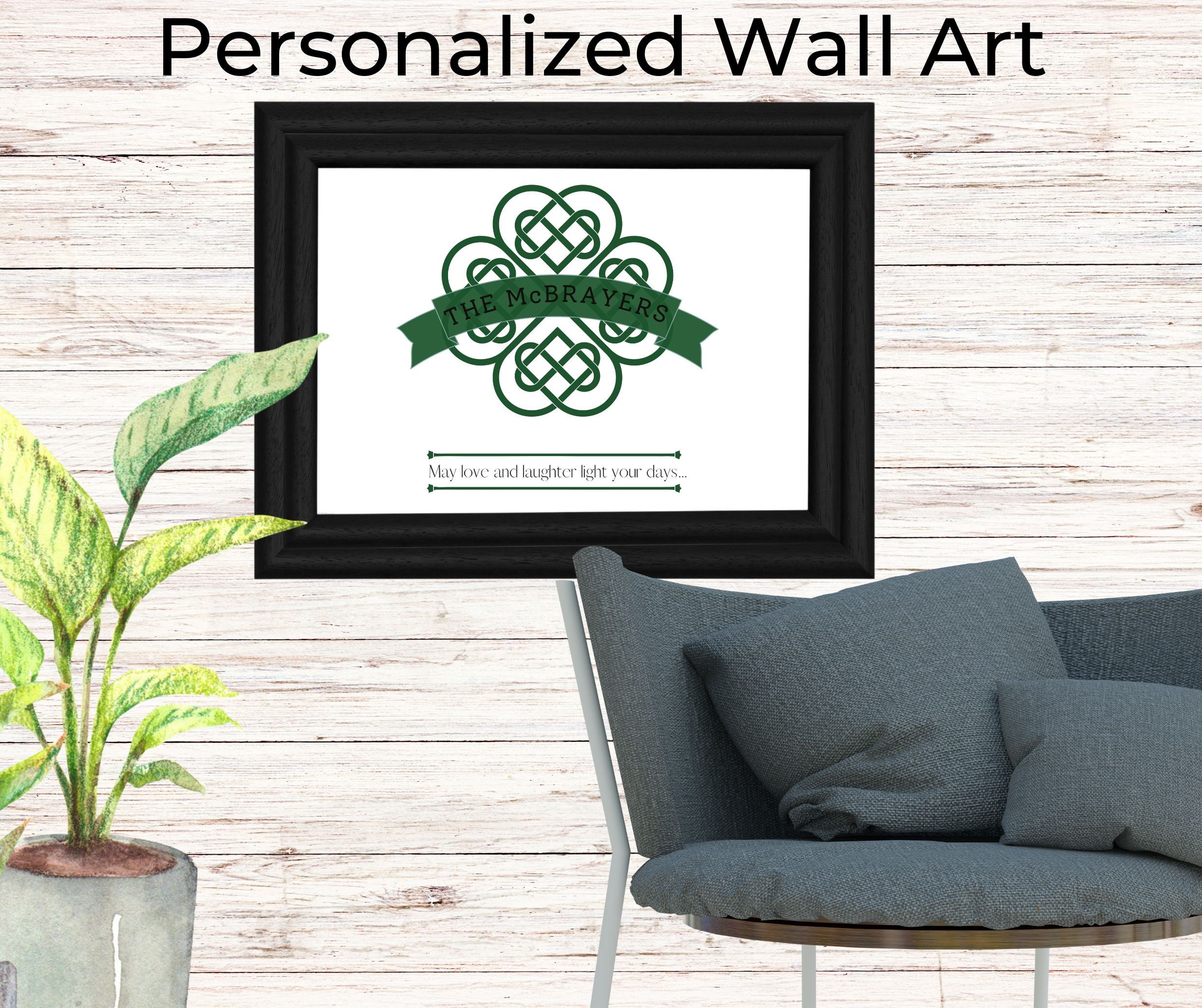 St Patricks Day Custom Family Wall Art, Irish Heritage, Celtic Knot ...