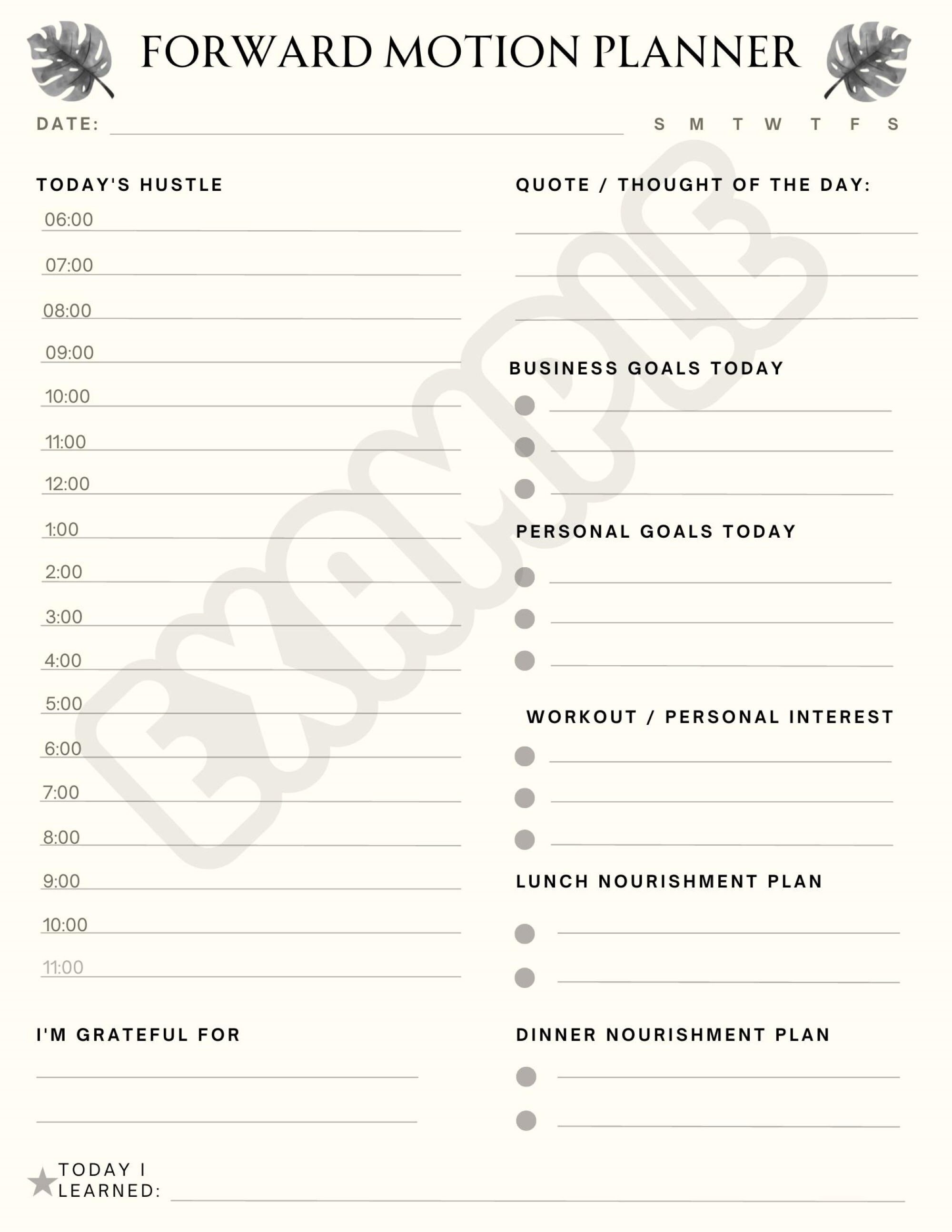 Daily Personal Planner Digital Download, Morning Journaling Page ...