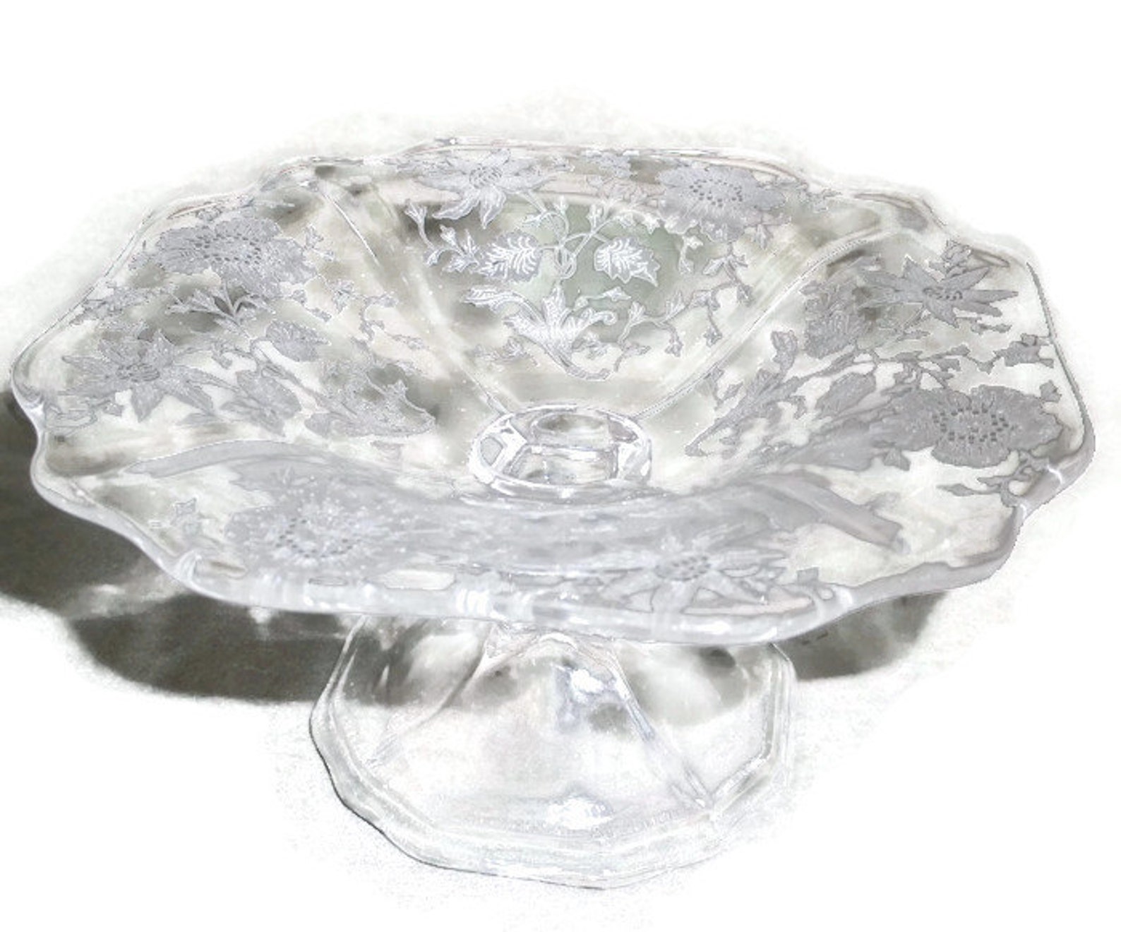 Cambridge Glass Wildflower Cheese Stand - Pattern 3400 - Etsy