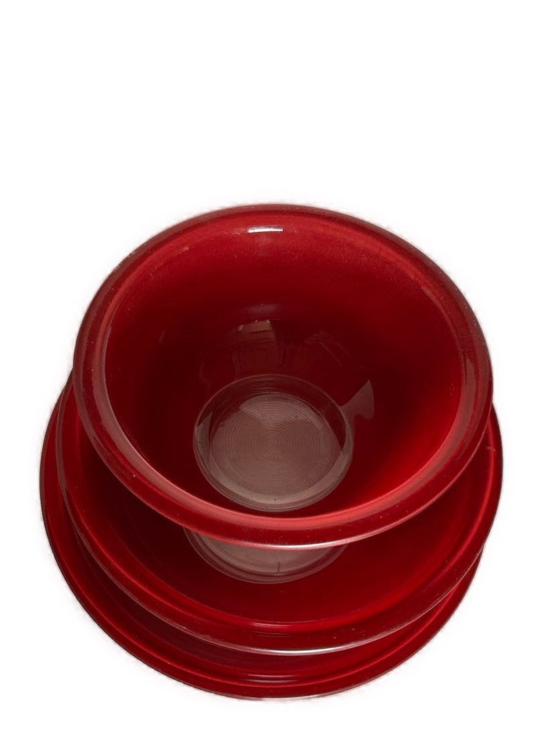 Pyrex Dark Cherry Red Mixing Bowls Sizes 322 323 325 Vintage '80's - Etsy