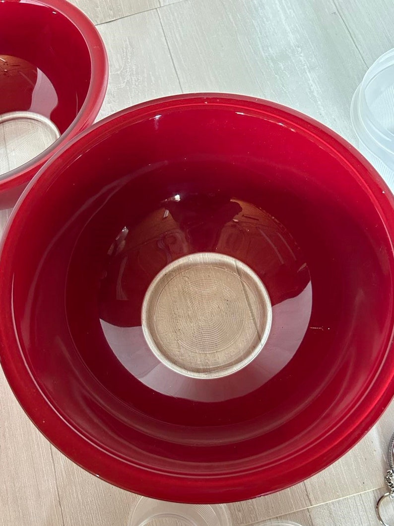 Pyrex Dark Cherry Red Mixing Bowls Sizes 322 323 325 Vintage '80's - Etsy