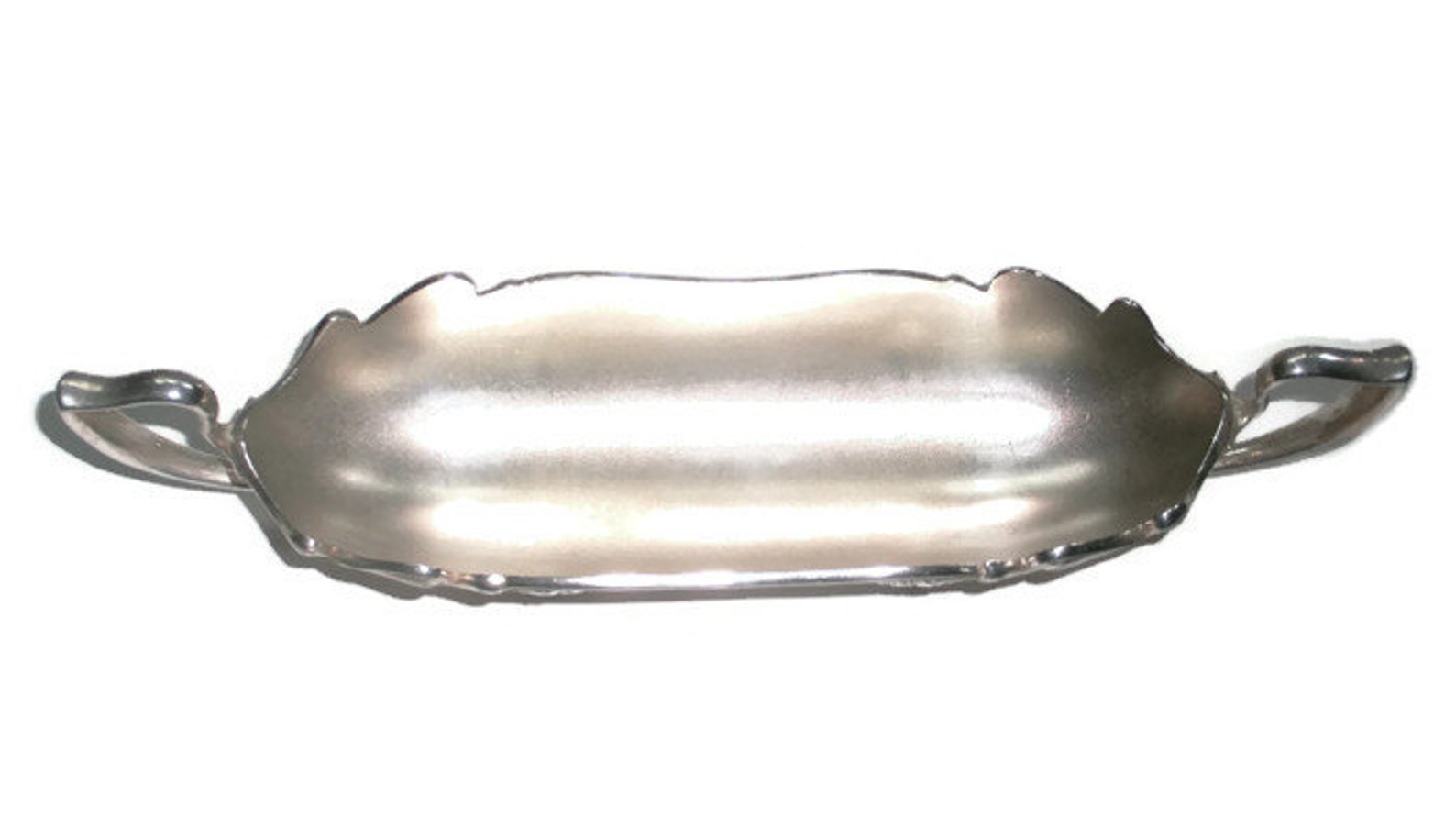 Knickerbocker Silver Co. Silver Plated Double Handled Footed Serving ...