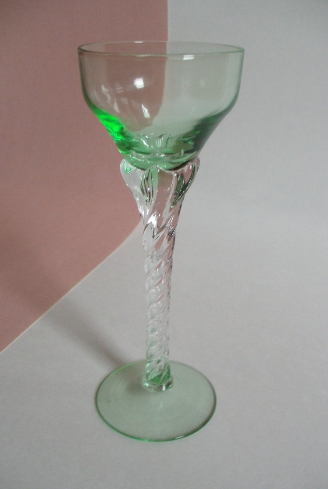 Multi Colored Handmade Cordial Glasses With Twisted Crystal Etsy