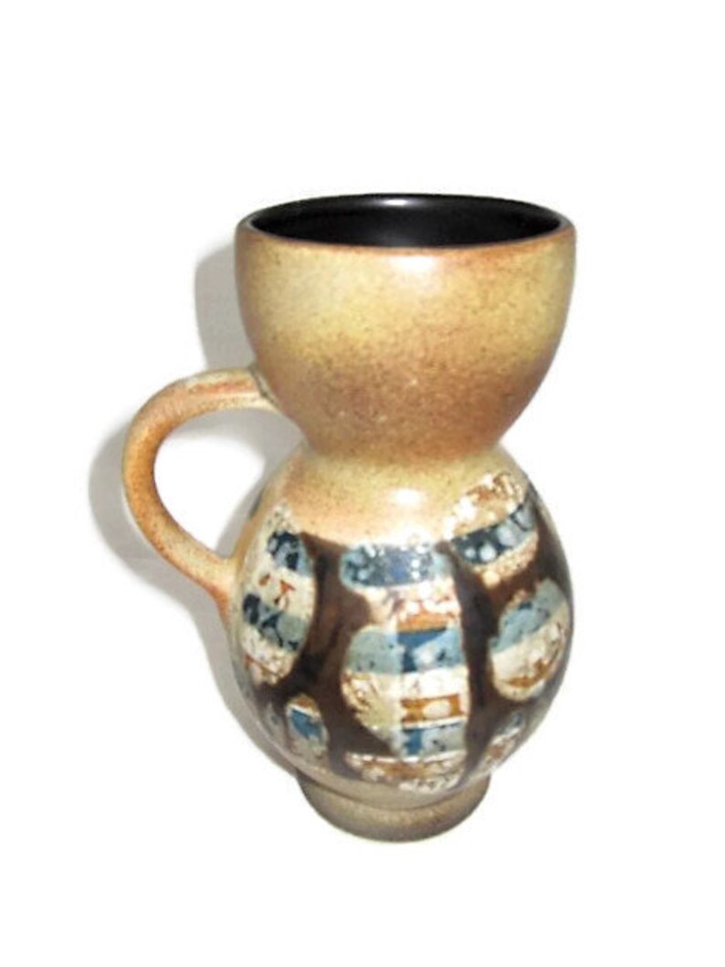 Lapid Israel Vase Ceramic Pottery Wax Resist Pattern, Hyacinth Style ...