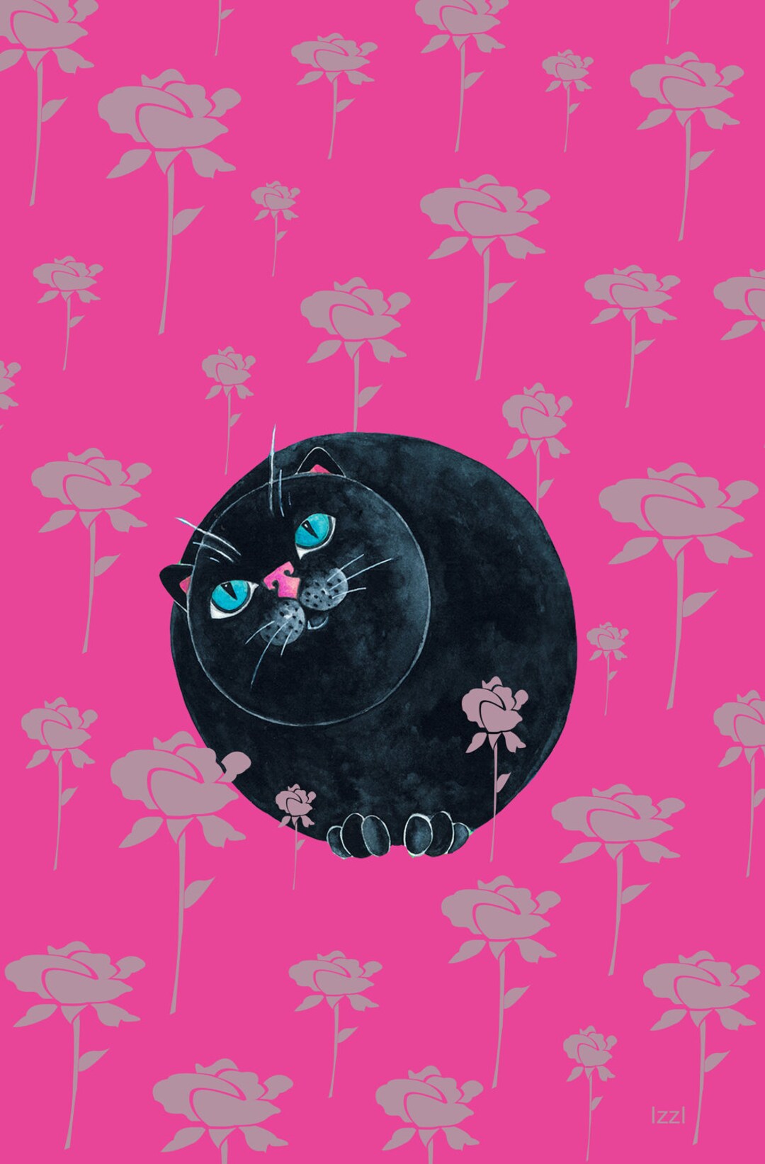 Postcard Cats With Thousands of Roses Soizic Izzi. - Etsy UK