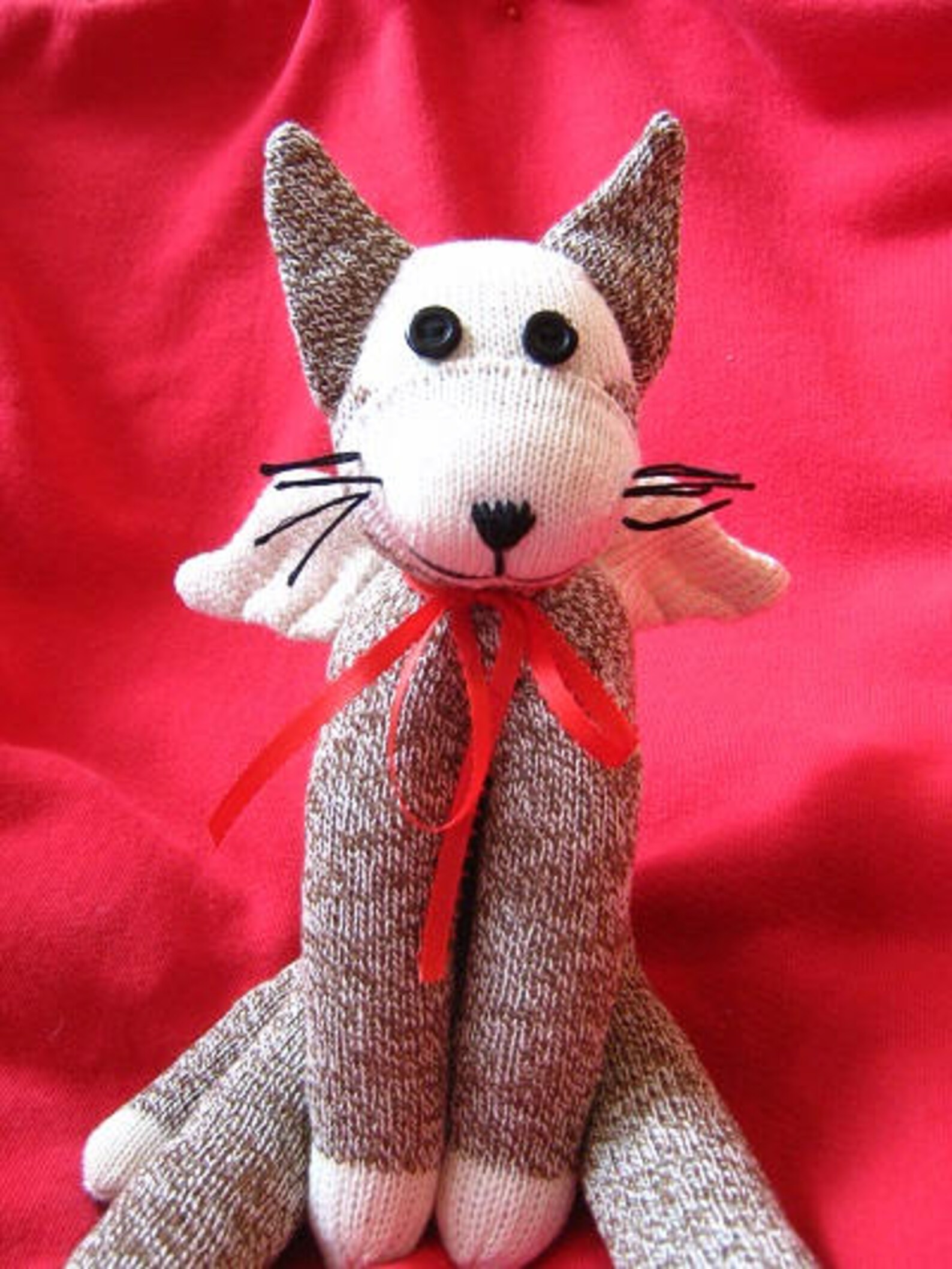 Sock Monkey Winged Cat | Etsy