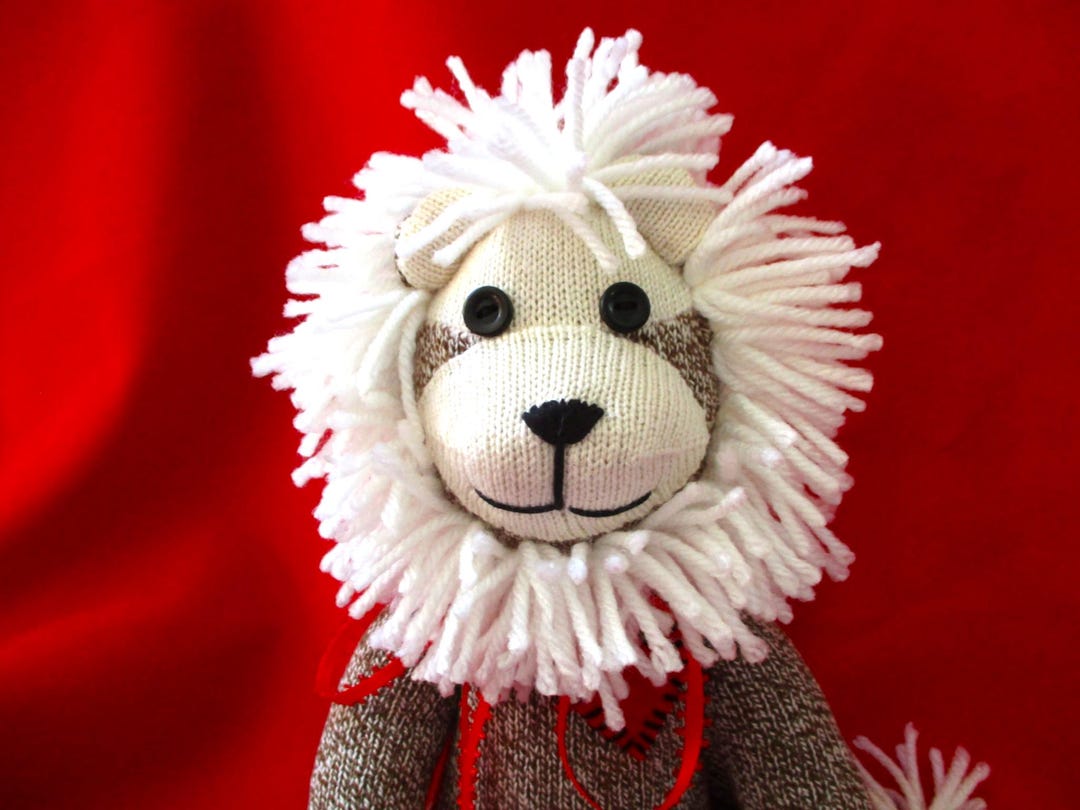 Sock Monkey Lion - Etsy